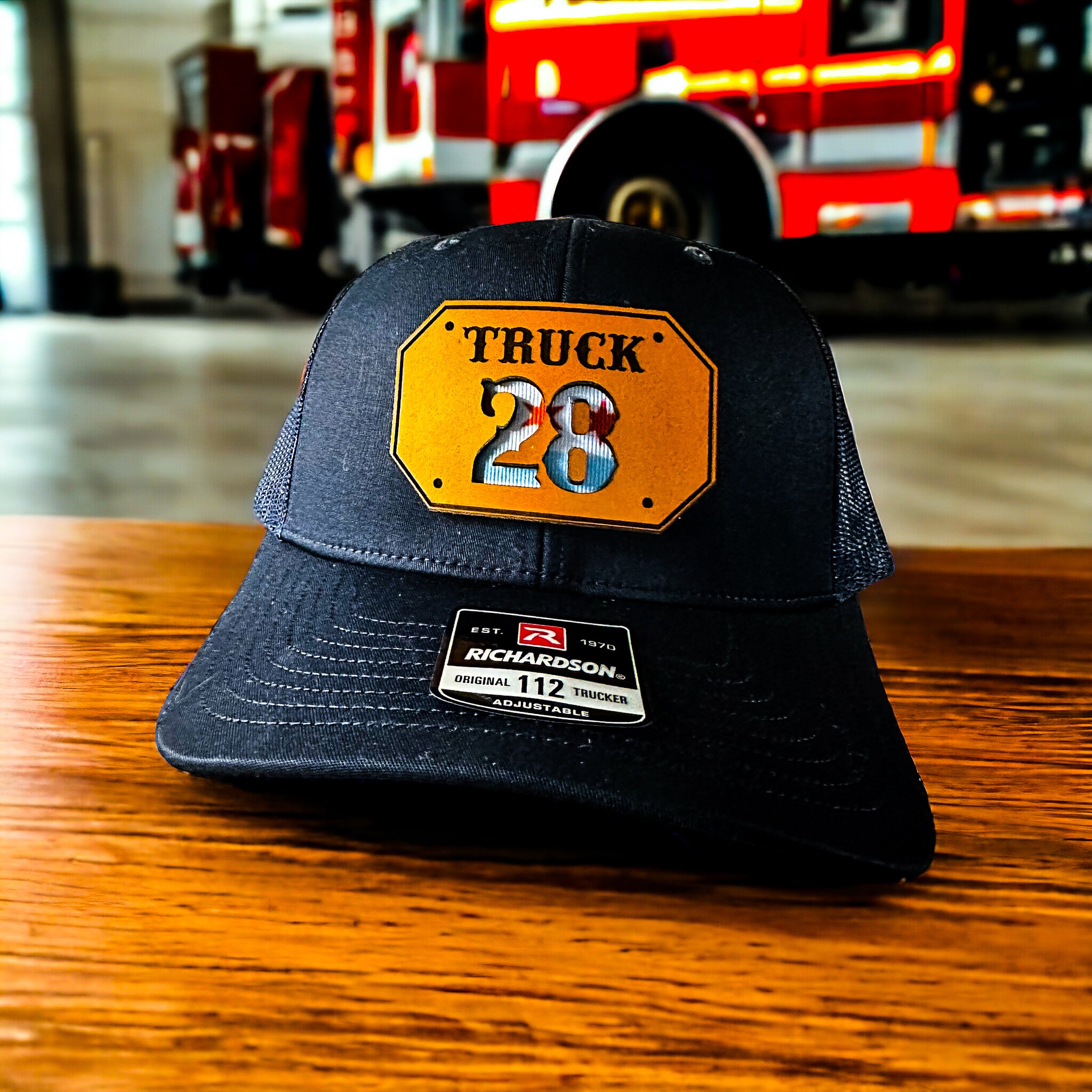 Chicago Flag Leather Patch Hat – Salty Smoke Eater Apparel Co.