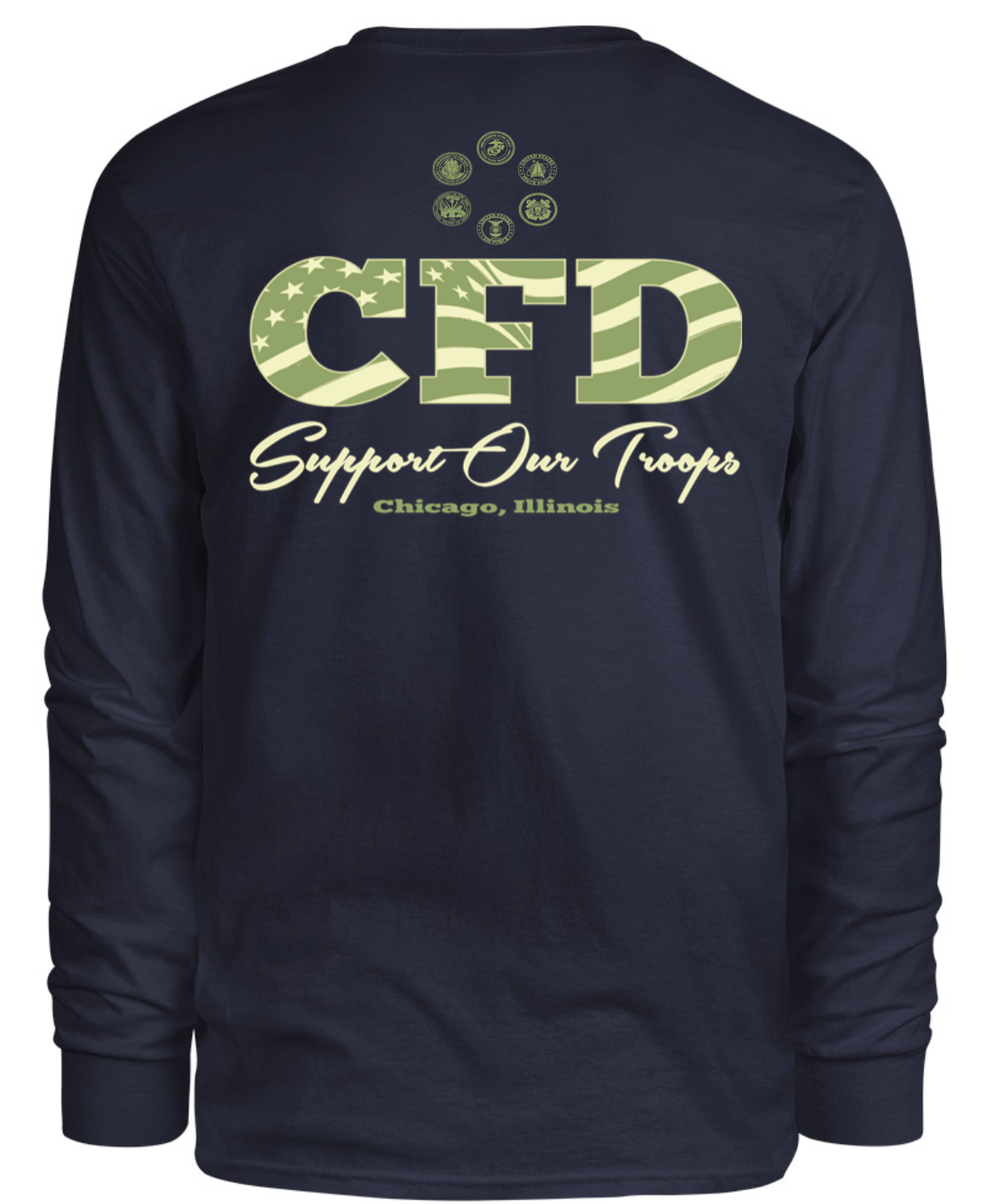 CFD "Support Our Troops Long Sleeve – Salty Smoke Eater Apparel Co.